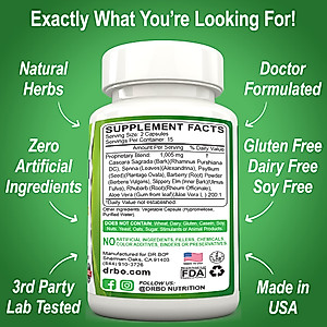 Colon Cleanse Detox Formula - Natural Bowel Cleanser Pills for Intestinal Bloating & Fast Digestive Cleansing - Daily Constipation Relief Supplement Gut, Belly, Stomach - Women Men Herbal Weight Flush