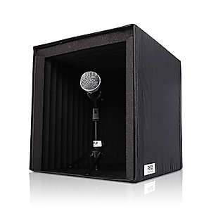 Pyle Recording Shield Box-Microphone Foam Booth Cube, Sound Dampening Filter-Audio Acoustic Noise Isolator Platform w/Wedgie Padding, Studio, Podcast, Vocal Use PSIB27
