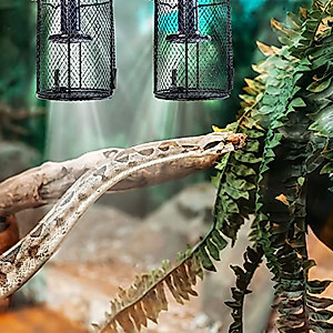 3 Pieces Reptile Heater Guard Anti Scald Lamp Covers Heat Protector Heat Lamp Mesh Cover Heating Lamp Lampshade Ceramic Light Bulb Enclosure for Lizards Snakes Reptile Cage Supplies, Round Shape