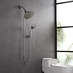 AMAZING FORCE Rainfall Shower Head Combo, Shower Wand,High Pressure Shower Head and 3-Setting Handheld Shower Head with Anti-Clogging Nozzles and Adjustable Solid Ball Joint 1.8 GPM