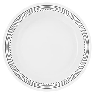 Corelle Dinnerware Set (4pc Set, Mystic Gray)-Set for 4 | Includes 4 x Side Plates | 80% Recycled Glass | 3 X More Durable, Half the Space & Weight of Traditional Ceramic