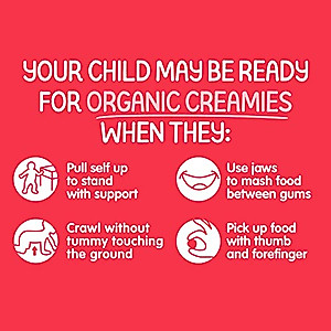 Happy Creamies Family Baby Organic Creamies Freeze-Dried Veggie & Fruit Snacks with Coconut Milk Strawberry Raspberry & Carrot, 1 Ounce (Pack of 8)