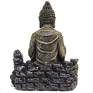 SLOCME Aquarium Buddha Statue Decorations - Aquarium Decor Ornament Fish Tank Buddha Statue Decoration