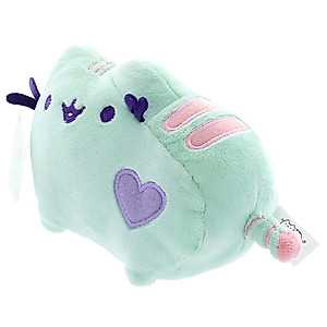 GUND Pusheen Heart Pastel Cat Plush Stuffed Animal, Green, 6"