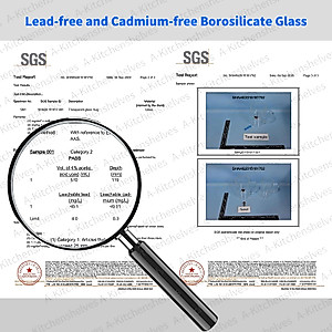 HORLIMER 10 oz Glass Coffee Mugs Set of 6, Clear Coffee Cup with Handle for Tea Cappuccino Latte Milk Juice Hot Beverages