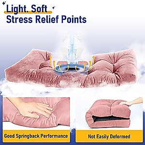 ROFIELTY Bench Cushion 45 inches. Non-Slip Tufted Cushion for Indoor/Outdoor use, Comfortable Window Cushion, Soft Piano Bench Cushion.Multi-Scene use of Cushions. (45x18x3, Matte Pink)…