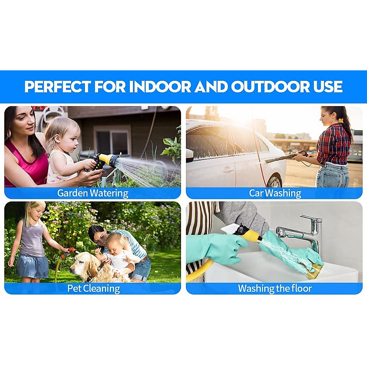 Hose Adapter, WarmSpray RV Dump Hose Attachment for Faucet, Garden/Sink/Bath Faucet Water Hose Bib