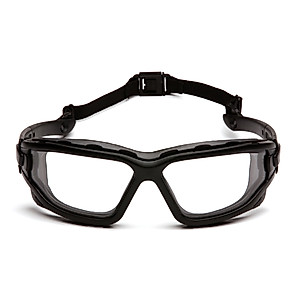 PYRAMEX I-Force Sporty Dual Pane Anti-Fog Goggle, Black Frame/Clear Anti-Fog Lens