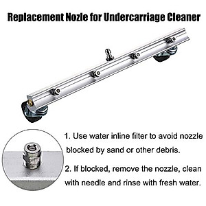 M MINGLE Universal Replacement Nozzle, Pressure Washer Water Broom, Surface Cleaner, 25 Degree, Orifice 1.5, 1/4 Inch NPT Male Fitting, 4000PSI