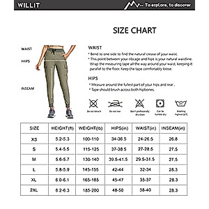 Willit Women's Cargo Hiking Pants Lightweight Athletic Outdoor Travel Joggers Quick Dry Workout Pants Water Resistant Light Khaki M