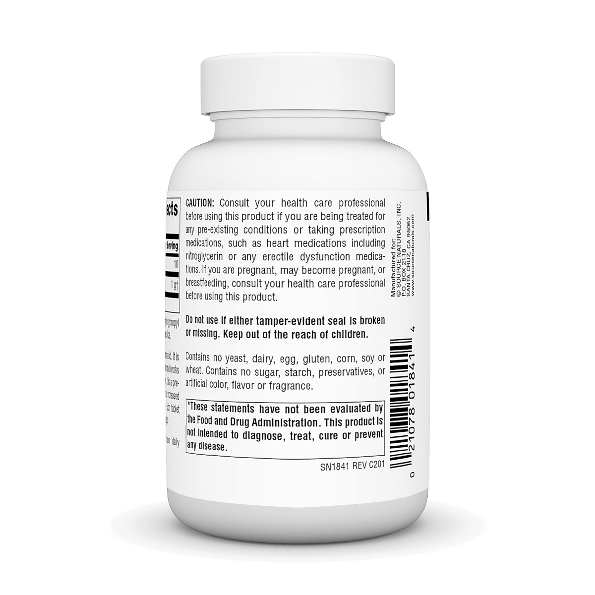 Source Naturals L-Arginine Promotes Increased Ciculation* 1000 mg Free Form - 50 Tablets