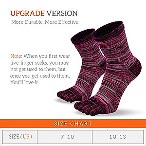Artfasion Men's Toe Socks Cotton Fun Casual Athletic Running Ankle Five Finger Crew Socks 5 Pair