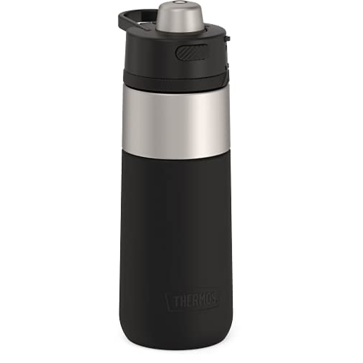 Guardian Collection by THERMOS Stainless Steel Hydration Bottle 18 Ounce, Matte Steel/Espresso Black