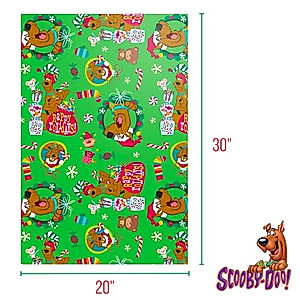 Scooby-Doo Rappy Rolidays Wrapping Paper - 12 Sheets - 20" x 30" - Festive Holiday Gift Wrap by Silver Buffalo