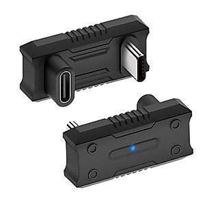 Jadebones 180 Degree Angle USB C Adapter (2 Pack), U Shape USB C Male to USB C Female PD 140W Extender Connector for ROG Ally,Steam Deck,Switch,Laptop,Tablet,Phone