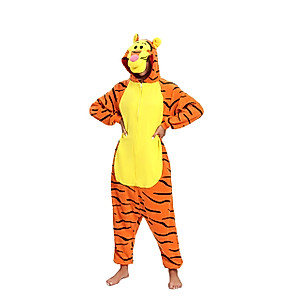 BGOKTA Halloween Animal Onesie Pajamas for Adults Stitch Costume Cosplay Homewear One Piece