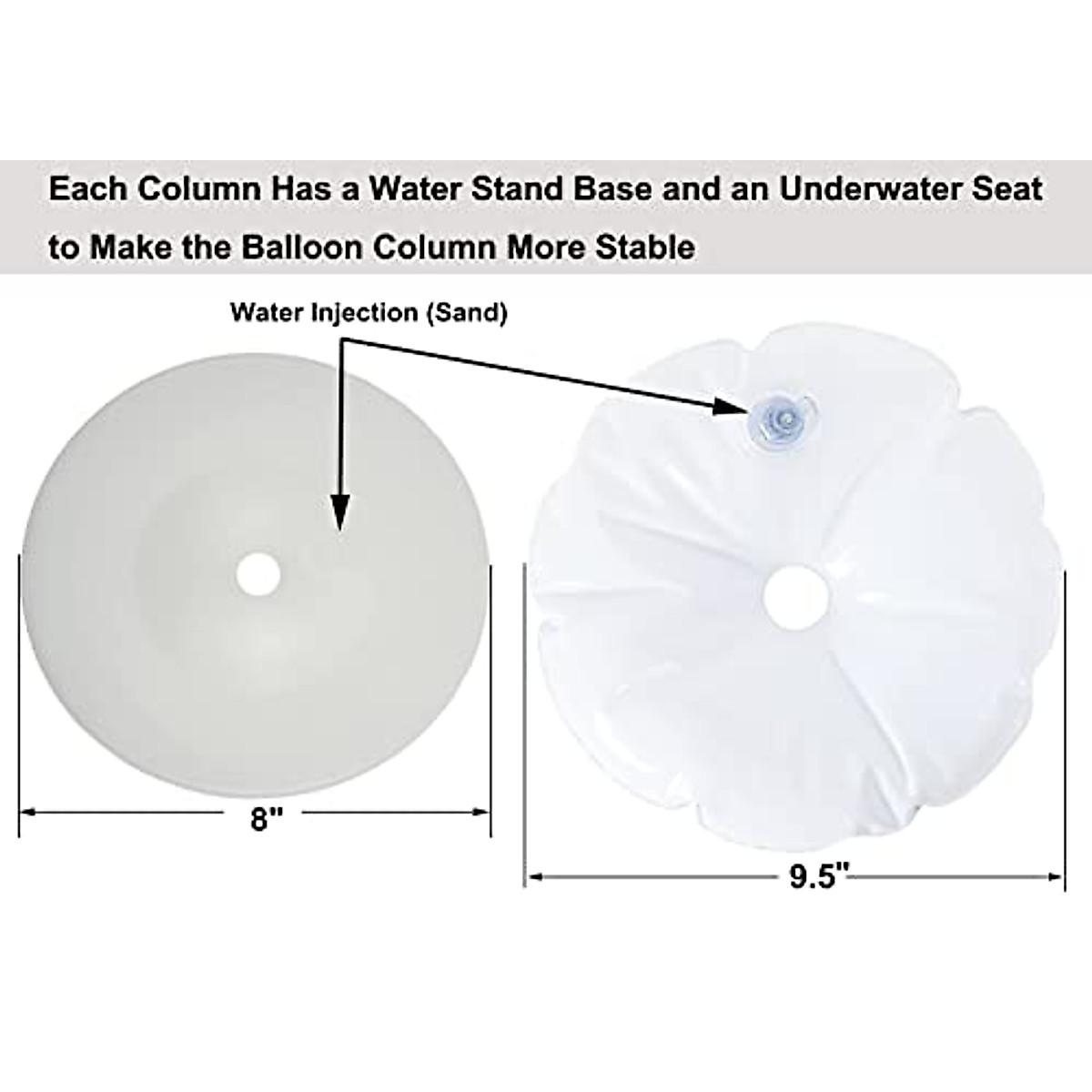 LANGXUN 2 Sets DIY Balloon Column Stand Kits For Birthday Decorations, Wedding Decorations, Party Decorations, Christmas Balloon Decorations