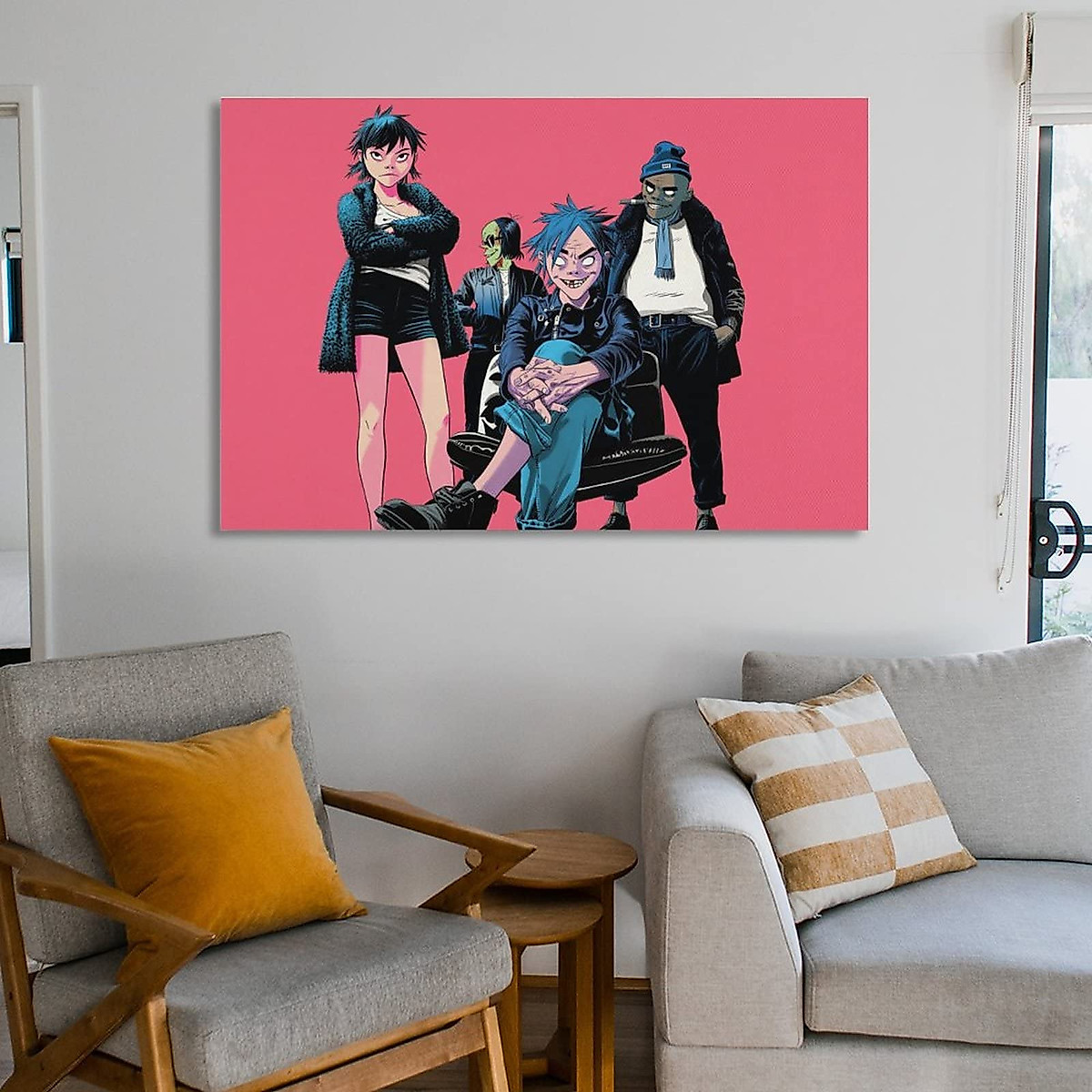 Fotuven England Rock Music Gorillaz Poster Canvas Art Poster And Wall Art Picture Print Modern Family Bedroom Decor Posters Unframe 12x18inch(30x45cm)