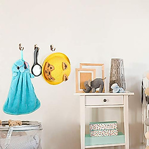 WEBI Coat Hooks Wall Mounted Robe Hooks Wall Hooks for Towel Closet Clothes Rail,10 Packs,White,XZG-WHT