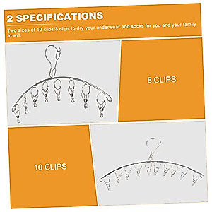 Cabilock 6 Pcs Multi Clip Drying Rack Collapsible Clothes Drying Rack Lingerie Hangers Dryer Portable Drying Hanger Socks Hook Socks Drying Hanger Underwear Drying Racks Windproof Clips Bra