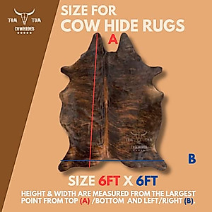 TomTom Cowhides Dark Brindle Reddish 6x6