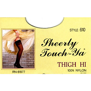 Sheerly Touch-Ya | Nylon Thigh High | 6 Pairs | Made in Taiwan (Suntan)