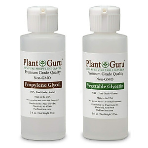 Vegetable Glycerin and Propylene Glycol 2 oz. Each Food Grade USP Kosher 99.9% Pure