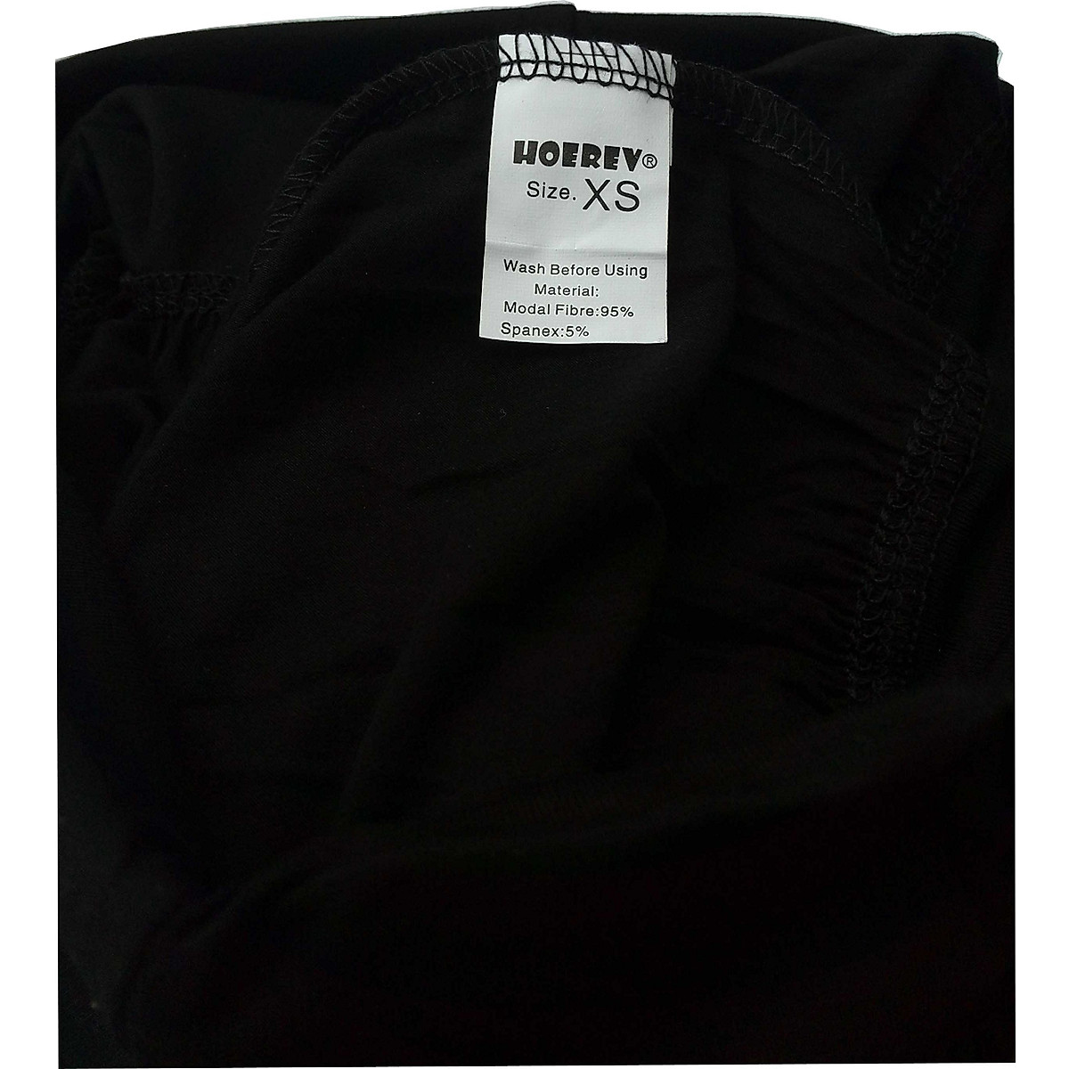 HOEREV Super Soft Modal Spandex Harem Yoga/Pilates Pants Black, Medium