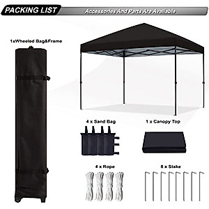 ABCCANOPY Durable Easy Pop up Canopy Tent 10x10, Black
