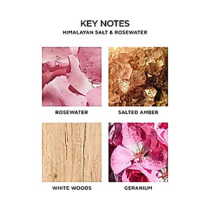 NEST Fragrances Himalayan Salt & Rosewater Scented 3-Wick, Long-Lasting Candle for Home with Rattan Sleeve, 21 Oz