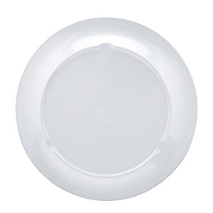AmazonCommercial Melamine Plate, 6 Piece Set, 10.5 Inch, White