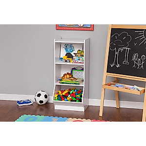 IRIS USA 3-Tier Shelf Organizer with Easy Access Angled Cubby, White