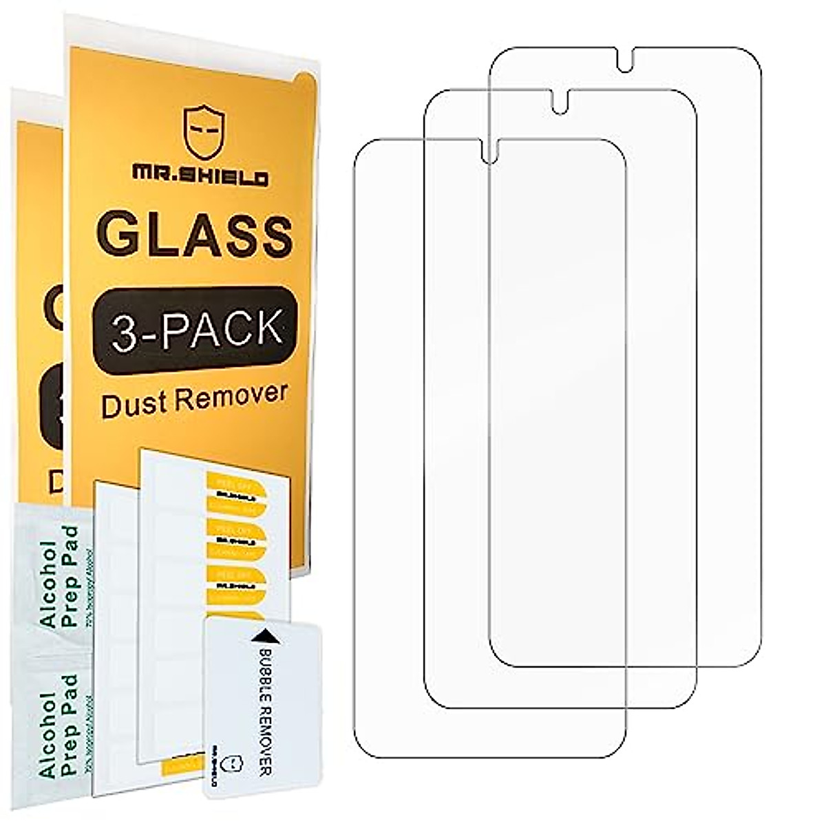 Mr.Shield [3-Pack] Designed For TCL Stylus 5G [Tempered Glass] [Japan Glass with 9H Hardness] Screen Protector with Lifetime Replacement