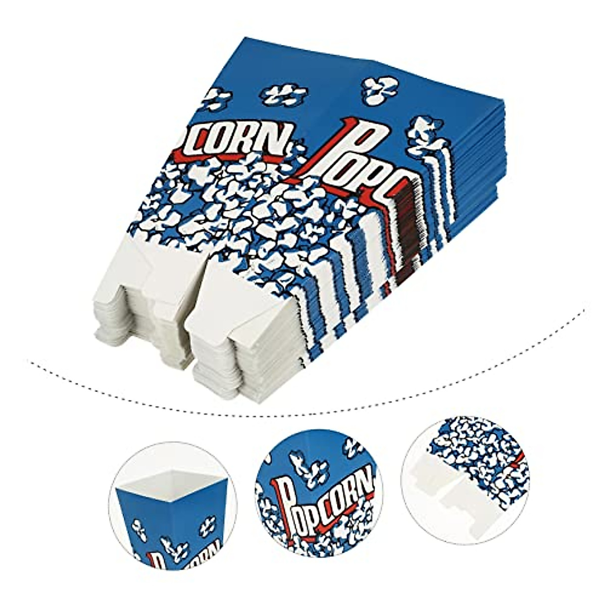Kisangel 100pcs Popcorn Boxes for Parties & Movie Nights