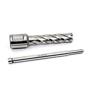 Annular Cutter JESTUOUS 3/4 Inch Weldon Shank 1/2 Cutting Diameter 2 Cutting Depth with Pilot Pin Slugger Bits Two Flat HSS Kit for Magnetic Drill Press,1 Piece