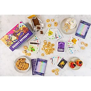 Deadly Desserts - A Card Game for People Who Like Food and Feud - Family-Friendly Board Games for Adults and Kids