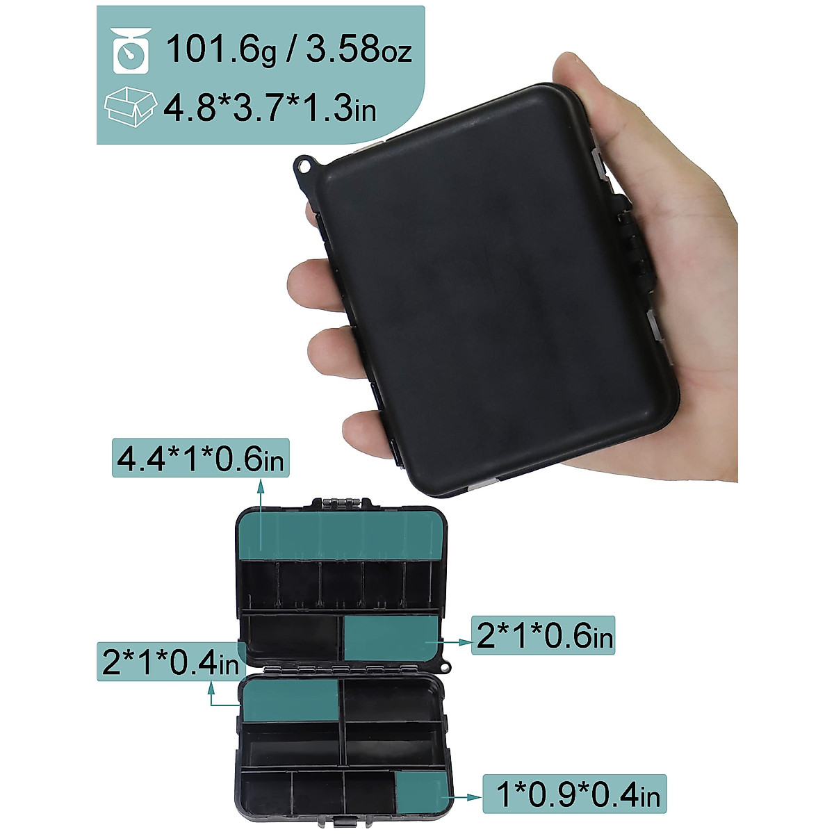 Avlcoaky Small Tackle Box Mini Fishing Tackle Box Organizer Lure Box Terminal Tackle Box Plastic Containers Case for Kayak & Boat Fishing