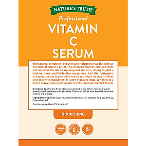 Nature's Truth Vitamin C Serum 2 oz | Oil For Body & Face | Nourishing & Unscented