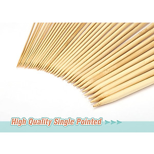 LIHAO 36 PCS Bamboo Knitting Needles Set (18 Sizes From 2.0mm to 10.0mm)