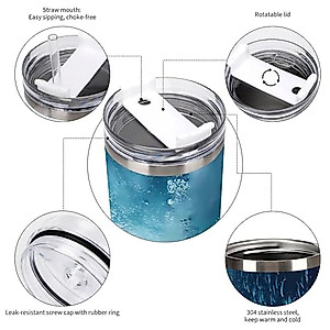 Hawaii Diver And Fish Tumbler with Handle Travel Mug Water Bottle Tea Coffee Cup Black-style