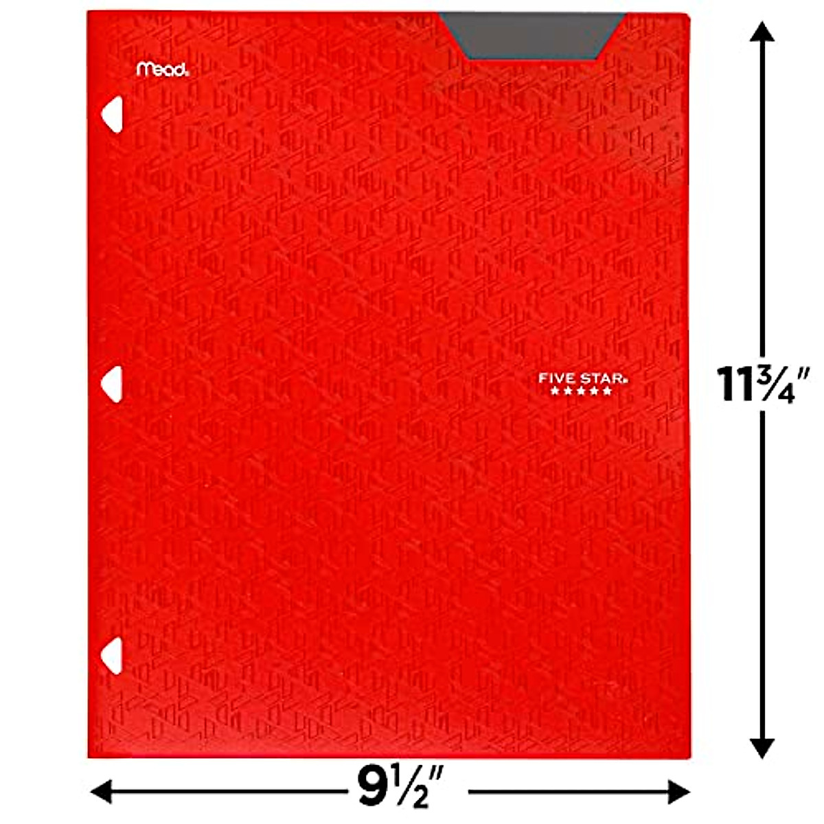 Five Star 2-Pocket Folder, Plastic Folders with Stay-Put Tabs, Fits 3-Ring Binder, Holds 8-1/2” x 11" Paper, Writable Label, Assorted Colors (38065), 4 Count (Pack of 1)