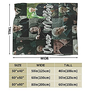 Luxury Fleece 3D Print Throw Blanket Anti Pilling Flannel Comfort Super Soft Sofa Blankets 50"x40"