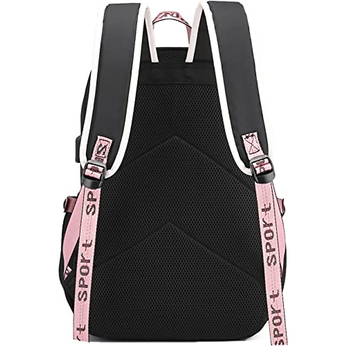 Gengx Teen Wednesday Addams Casual Rucksack-Waterproof Bookbag with USB Charging Port Classic Laptop Bag for Student