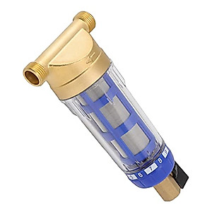 Oumefar Whole House Water Filter, Cyclonic Sedimentation Water Filter Durable Easy To Install G1/2in High Accuracy for Washer Kitchen