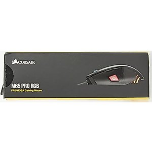 Corsair M65 PRO RGB Optical FPS Gaming Mouse (12000 DPI Optical Sensor, Adjustable Weights, 8 Programmable Buttons, 3-Zone RGB Multi-Colour Backlighting, Xbox One Compatible) - Black