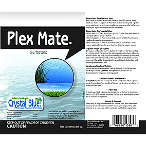 Plex Mate Aquatic Surfactant for Herbicides - 8 Ounces - Non-Ionic, Increase Product Coverage, Increase Product Penetration, Increase Product Effectiveness