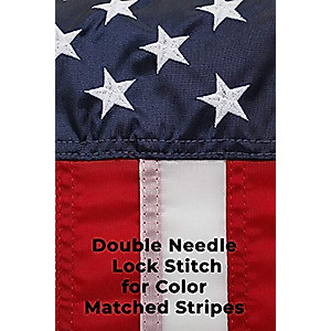 2x3 Ft American Flag | 100% Made in USA | US Flag in Heavy Duty Outdoor Nylon - UV Fade Resistant - Premium Embroidered Stars, Sewn Stripes, and Brass Grommets (2 x 3 Foot)