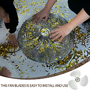 DOITOOL Universal Plastic 3 Leaves Fan Blade Set 16 Inch Replacement Fan Blades with Nut Cover Electric Fan Leaves for Table Standing Pedestal Fan