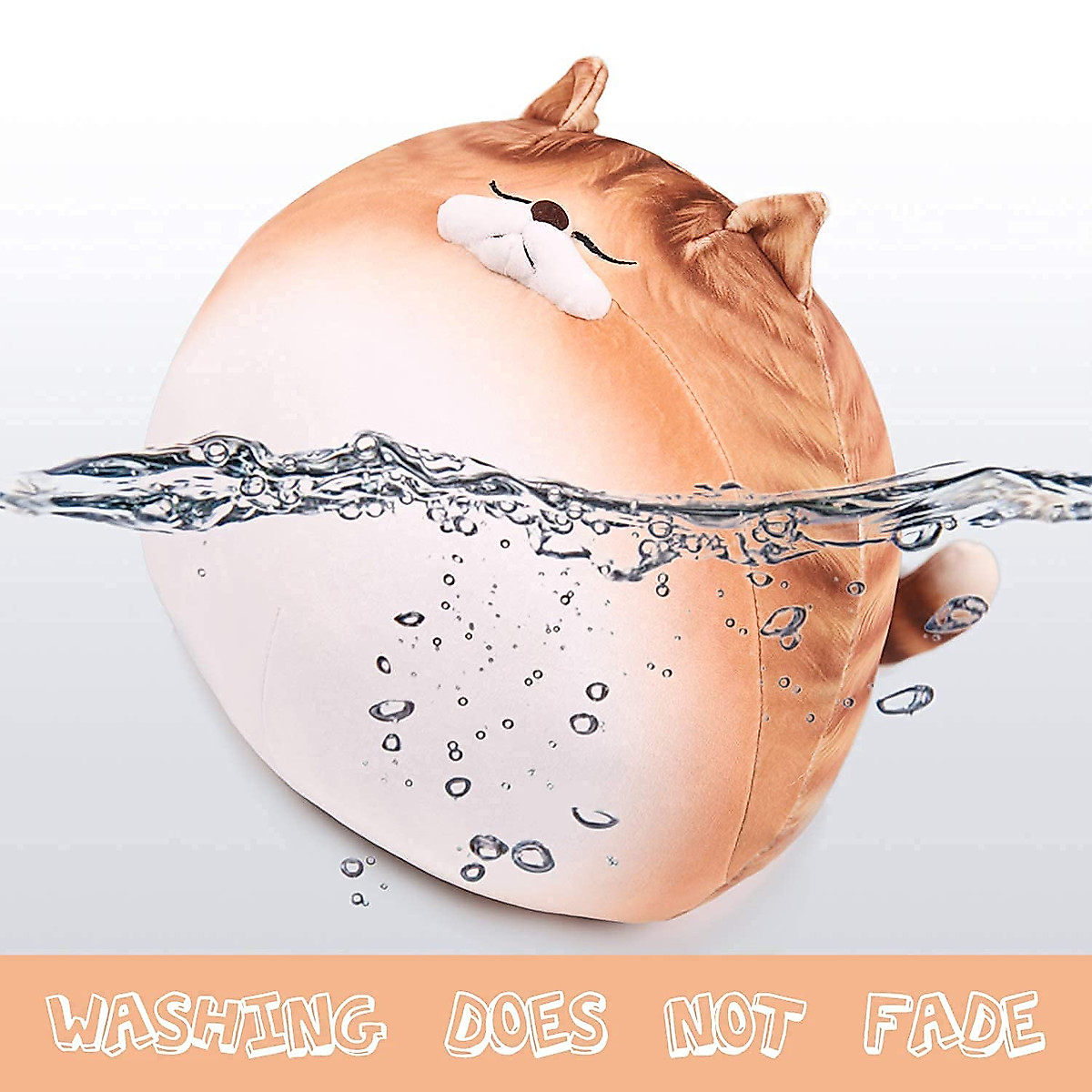 ARELUX 19.6In High Chubby Cat Plush Pillow, Cute Fat Kitty Cat Stuffed Animal Soft Kitten Adorable Hugging Pillow Anime Plushies,Funny Toy Birthday for Adults Friends