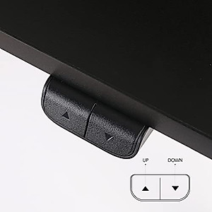 SANODESK Electric Standing Desk Adjustable Height Desk 48 x 24 Inches Sit Stand Up Desk with Splice Board for Home Office Computer Table (Black Frame + 48" Black Top)
